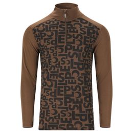 SLOPE Funktionsshirt 'Rei' Herren Gr&ouml;&szlig;e M braun / schwarz