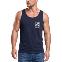 Neverless Shirt 'Logo Palmen' male size XXL Navy
