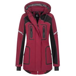 Rock Creek Between-Season Jacket female size 4XL Grey / Wine red / Black
