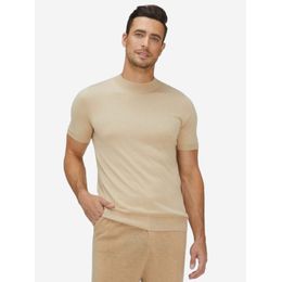 BELLEMERE NEW YORK Shirt 'Essential Kaschmir-Seide Slim Fit T-Shirt' male size XL Beige