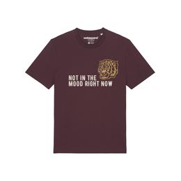 Watapparel Shirt 'Not in the mood' male size M Yellow / Dark red / White