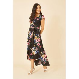 Mela London Kleid Damen Gr&ouml;&szlig;e 44 blau / dunkelgelb / himbeer / schwarz Sommerkleid