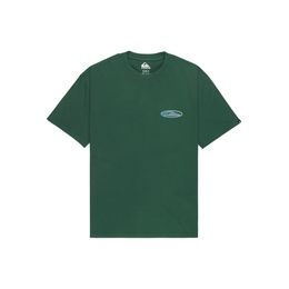 Quiksilver T-Shirt ' Quikglobe ' Herren Gr&ouml;&szlig;e L neonblau / dunkelgr&uuml;n