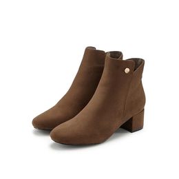 Lascana Stiefelette 'Herbststiefelette, Ankle Boots, Stiefel,' braun Gr. 42 f&uuml;r Damen