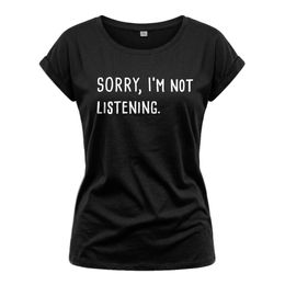 MAKAYA Shirt 'Not listening' female size 5XL Black