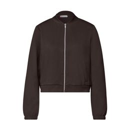Street One Langarm Jacke im verk&uuml;rzten Schnitt Damen Gr&ouml;&szlig;e L dunkelbraun