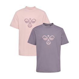 Hummel T-Shirt 'Tukas' M&auml;dchen Gr&ouml;&szlig;e 158/164 dunkelgrau / pflaume / mauve