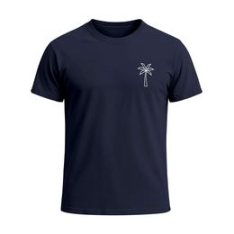 Neverless Shirt 'Palme Polygon' male size S Navy