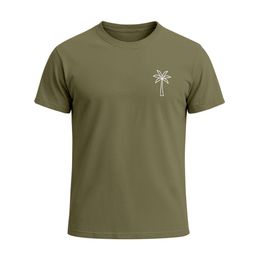 Neverless Shirt 'Palme Polygon' male size S Green