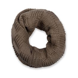 styleBREAKER Tube Scarf 'Feinstrick Loop mit Patentmuster' female size One size Taupe