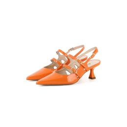 Evita PERLA Damen Sling Pumps - Lackleder Orange - 34