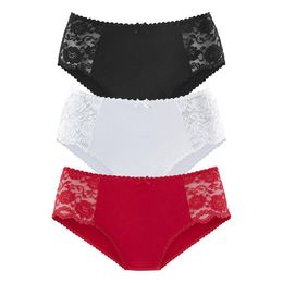 PETITE FLEUR BY LASCANA H&uuml;ftslip mehrfarbig Gr. 36/38 f&uuml;r Damen. Mit Schleife, Spitze. K&ouml;rpernah. Nachhaltig.