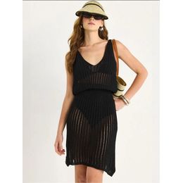 Bianco Lucci Kleid 'Midi' Damen Gr&ouml;&szlig;e 36/38 schwarz Sommerkleid
