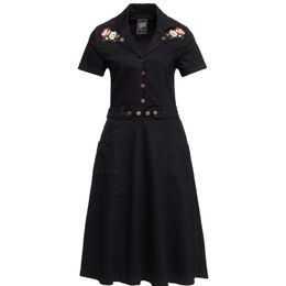 Queen Kerosin Kleid Damen Gr&ouml;&szlig;e 40 schwarz Sommerkleid