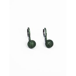 Addicted2 Ohrringe 'Orecchini a lobo Gea in argento 925 con zirconi verdi' Damen Gr&ouml;&szlig;e 78 x 51 x 29 cm dunkelgr&uuml;n