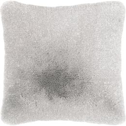 Pad Dekokissen &raquo;STELLA&laquo; Lockige Lammfell-Struktur mit nat&uuml;rlichem Farbverlauf grau Polyester B/L: 50cm x 50cm, 1 Stk.