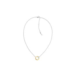 Calvin Klein Damen Kette mit Einh&auml;nger &raquo;DUALITY LE&laquo; gold Edelstahl, L: 45,5 B: 1mm