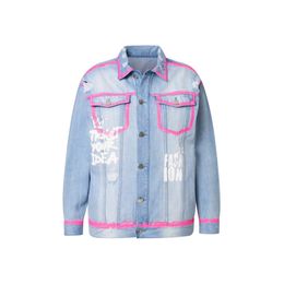 Angel of Style Jacke Damen Gr&ouml;&szlig;e M/L blue denim / neonpink / wei&szlig; Sommerjacke