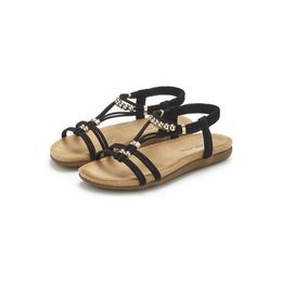 Lascana Sandale 'Sommerschuh, offener Schuh,' schwarz Gr. 42 f&uuml;r Damen. Mit Schmuckelemente