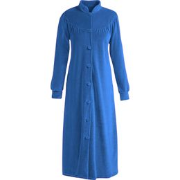 Plantier Damen Morgenmantel in Nicki-Qualit&auml;t mittelblau Gr&ouml;&szlig;e 36/38