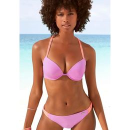 Venice Beach Push-Up-Bikini-Top 'Anna' lila Gr. 42 Cup B. Mit Flechtdetails. Mit B&uuml;gel