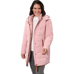 CR&Eacute;ATION L Damen Longjacke mit Stehkragen und Kapuze hortensie Gr&ouml;&szlig;e 40
