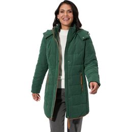 CR&Eacute;ATION L Damen Longjacke mit Stehkragen und Kapuze moos Gr&ouml;&szlig;e 52