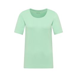 Cecil Basic T-Shirt mit Rundhals in Unifarbe Damen Gr&ouml;&szlig;e S gr&uuml;n