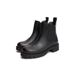 Tommy Jeans Damen Chelseaboots &raquo;TJW CLEATED CHELSEA BOOTS&laquo; Blockabsatz, Schlupfboots mit zweckm&auml;&szlig;iger Anziehlasche schwarz 37