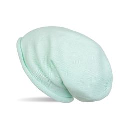 styleBREAKER M&uuml;tze 'Feinstrick Beanie M&uuml;tze mit Rollrand' Damen Gr&ouml;&szlig;e 56/58 mint