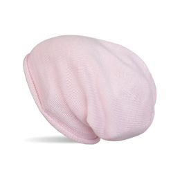 styleBREAKER M&uuml;tze 'Feinstrick Beanie M&uuml;tze mit Rollrand' Damen Gr&ouml;&szlig;e 56/58 ros&eacute;