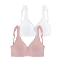 PETITE FLEUR BY LASCANA T-Shirt-BH ', BH ohne B&uuml;gel, Entlastungs-BH, Baumwoll-BH' pink Gr. 75B. Ohne B&uuml;gel. Nachhaltig.