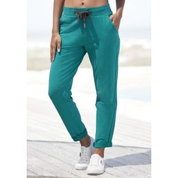 ELBSAND Sweathose 'Brinja' blaugr&uuml;n Gr. S (36) f&uuml;r Damen. Mit Logodruck. Figurumspielend. Nachhaltig.