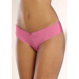 Lascana Brasilslip mehrfarbig Gr. 36/38 f&uuml;r Damen. Mit Spitze, Schleife. K&ouml;rpernah
