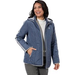 CR&Eacute;ATION L Damen Steppjacke mit Innentasche rauchblau Gr&ouml;&szlig;e 46