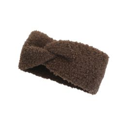 styleBREAKER Headband 'Stirnband in Teddyfell Optik' female size One size Mocha
