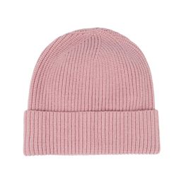 styleBREAKER M&uuml;tze 'Feinstrick Beanie M&uuml;tze mit Krempe' Damen Gr&ouml;&szlig;e 54/64 altrosa