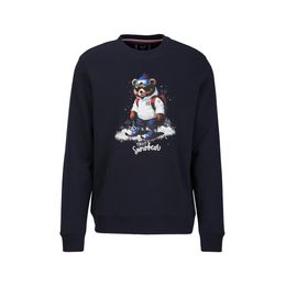 19V69 Italia Sweatshirt 'Nico Snowbear' male size M Navy / Brown / Red / White
