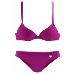 s.Oliver Set: Push-Up-Bikini 'Tonia' pink Gr. 36 Cup A. Mit Zierperlen. Mit B&uuml;gel