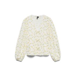 V&eacute;ro Moda Vero Moda Bluse 'VMAYA' Damen Gr&ouml;&szlig;e L gelb / gr&uuml;n / wei&szlig;