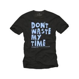 MAKAYA Shirt 'Don ́t waste my time' male size XXL Black