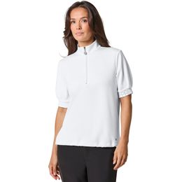 CREATION L PREMIUM Damen Sweatshirt mit Glitzersteinchen wei&szlig; Gr&ouml;&szlig;e 40