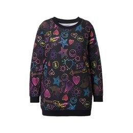 Angel of Style Sweatshirt female size 9XL Neon blue / Neon pink / Black