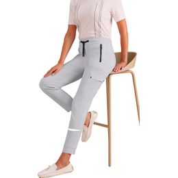 CREATION L PREMIUM Damen Jogg Pants mit innenliegendem Dehnbund hellgrau Gr&ouml;&szlig;e 36