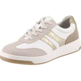 Heine Damen Sneaker mit Wechselfu&szlig;bett wei&szlig;-beige Gr&ouml;&szlig;e 35