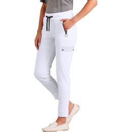 CREATION L PREMIUM Damen Jogg Pants mit innenliegendem Dehnbund wei&szlig; Gr&ouml;&szlig;e 50