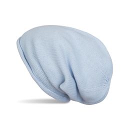 styleBREAKER M&uuml;tze 'Feinstrick Beanie M&uuml;tze mit Rollrand' Damen Gr&ouml;&szlig;e 56/58 hellblau