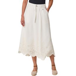 CREATION L PREMIUM Damen Sommerrock inklusive G&uuml;rtel ecru Gr&ouml;&szlig;e 22