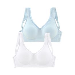 PETITE FLEUR BY LASCANA Soft-BH blau Gr. 90E. Ohne B&uuml;gel. Nachhaltig.
