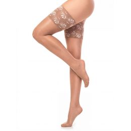 GLAMORY Hold-up stockings 'Deluxe 20' female size XXXL/4XL Beige